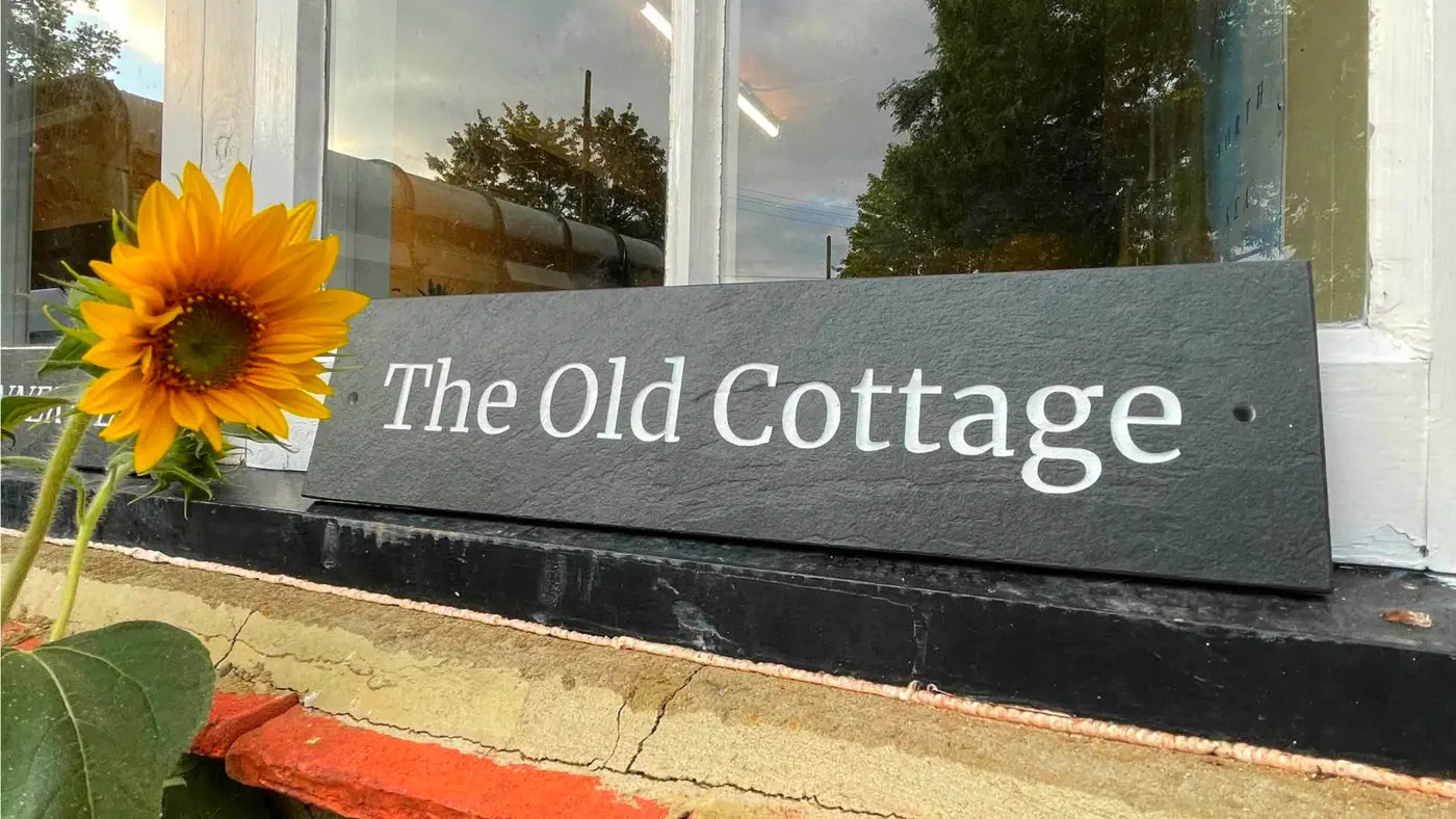Natural Slate House Signs | Rustic Slate Signage – The Bespoke Sign House