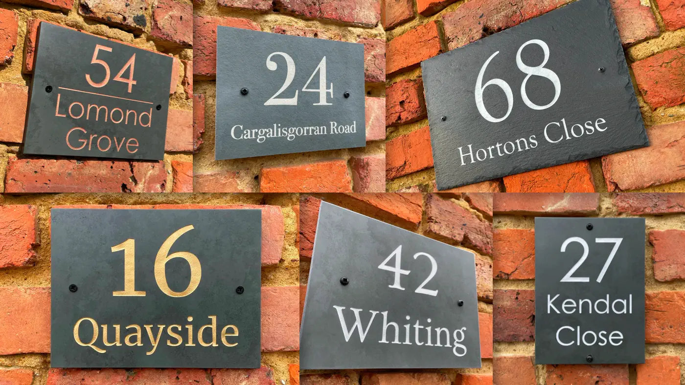 Wide Slate House Signs | The Bespoke Sign House